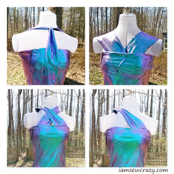 DIY Metallic Swimsuit Cover-Up Made With Strips of Fabric Woven ...