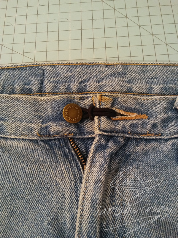 How to Make a Jeans Waistband Bigger - I Am Sew Crazy
